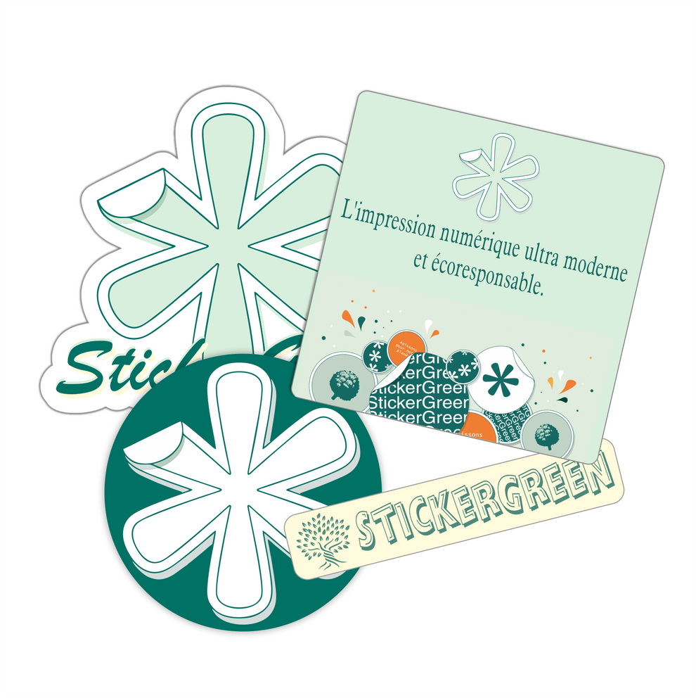 Création d'un pack de 4 stickers - StickerGreen